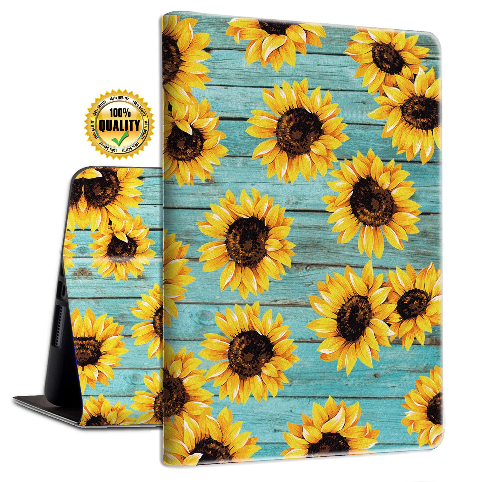 Amazon Kindle Fire HD 8 Tablet Case All-New 8" Fire HD 8 Plus 10th Generation 2020 Release Sunflower Heavy Duty Protective Cover with Auto Sleep/Wake Cases for 8 Inch Tablet
