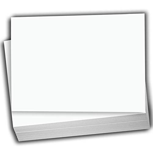 Hamilco White Cardstock Thick Paper - Blank Index Flash Note & Post Cards - Greeting Invitations Stationary - Flat 5 X 7" Heavy Weight 100 lb Card Stock for Printer β 100 Pack