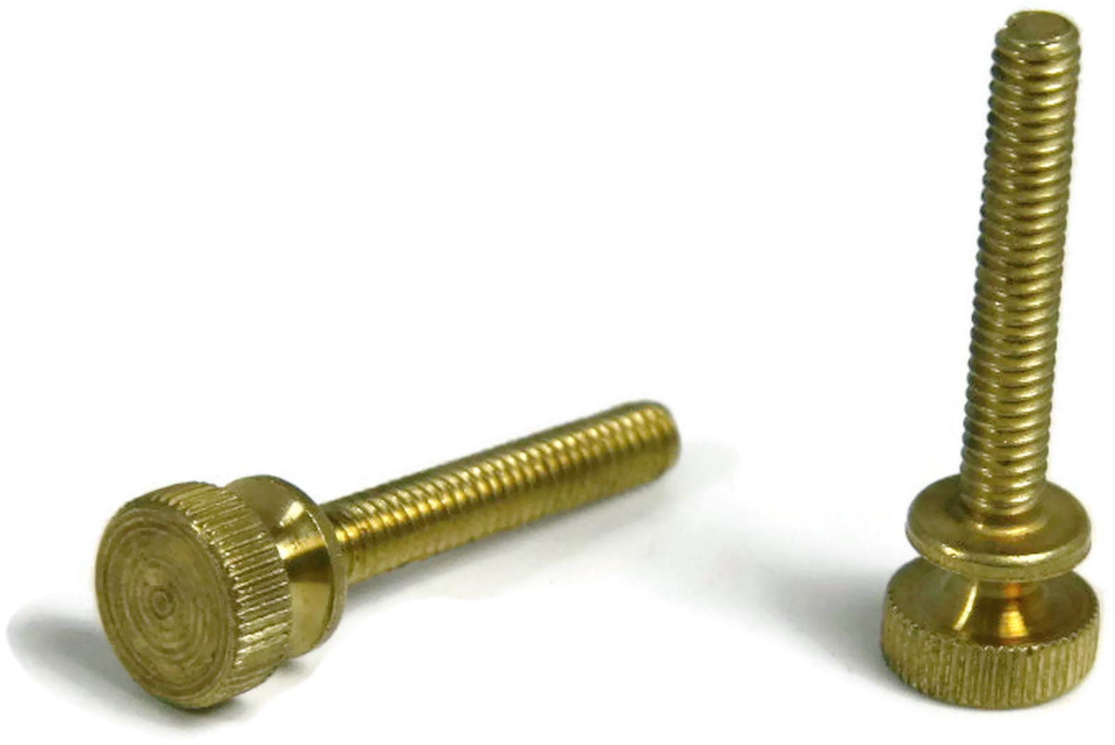 Knurled Head Thumb Screws - Solid Brass Machine Screws 1/4"-20 x 1/2 inch Qty 25