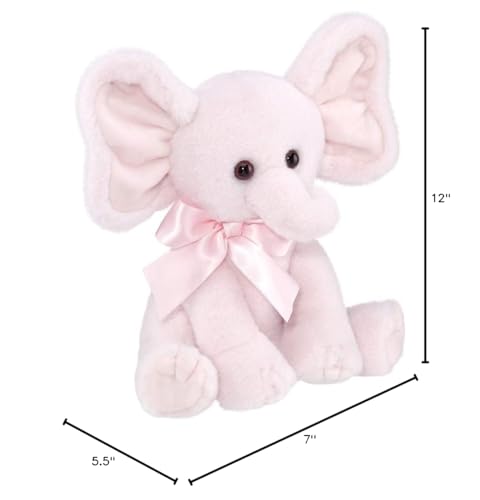Bearington Baby Pinky The Elephant Plush, 12 Inch Elephant Stuffed Animal