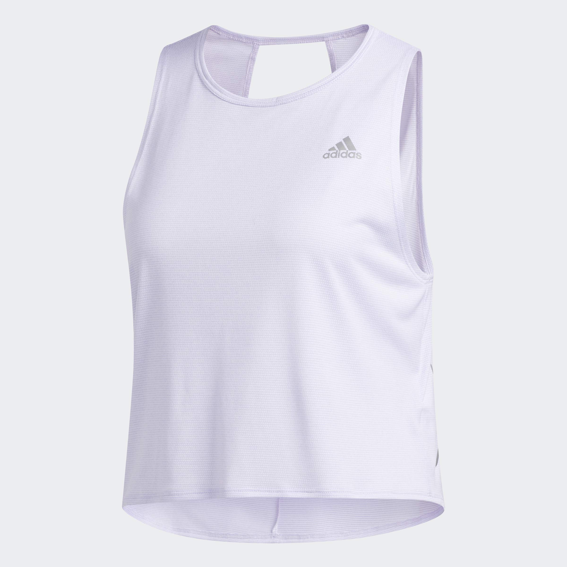 adidas womens Own The Run Cooler Tank Black/Heather X-Large