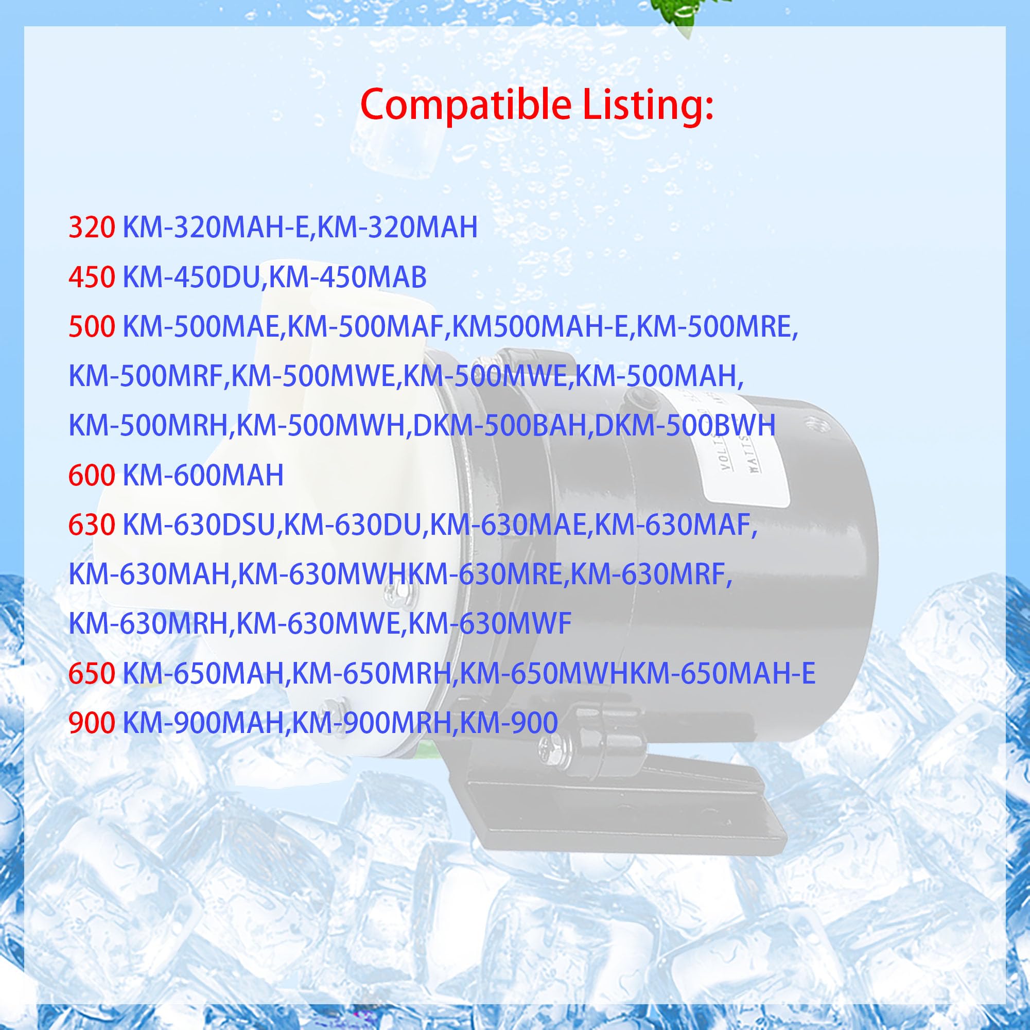 APTA92P10WD1 Pump Motor Assy comaptible with Hoshizaki PA0613,Fits Model KM-450 THRU KM-900 KML-600MAH URC-12F 120V 10W 0.4 Amp