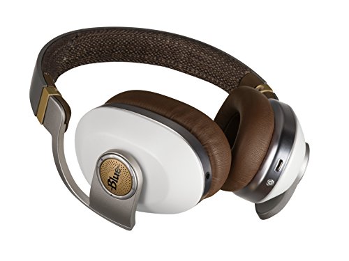Blue Satellite Premium Wireless Noise-Cancelling Headphones with Audiophile Amp (White)