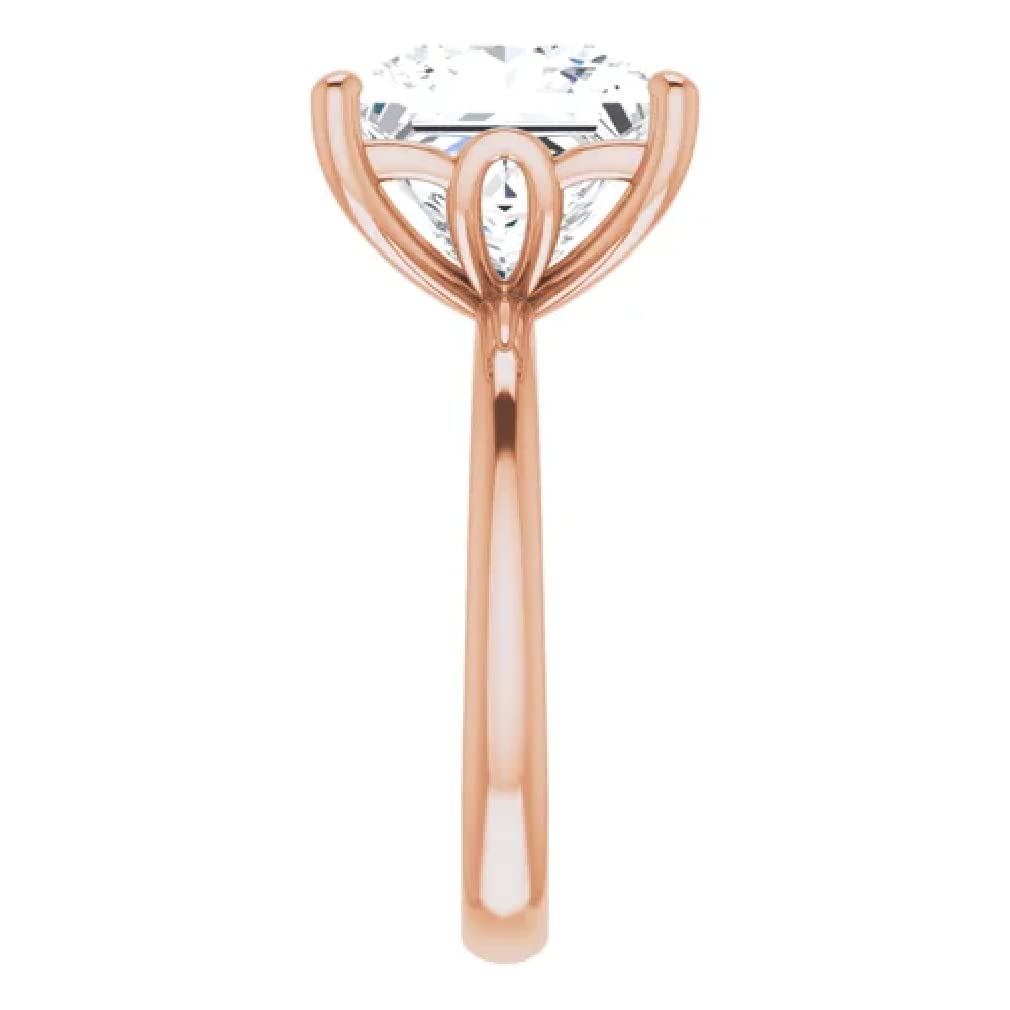 5 CT Princess Wedding Set Rings For Women Antique Promise Rings Handmade Gifts Solitaire Cut Engagement Ring 10K 14K 18K Solid Rose Gold