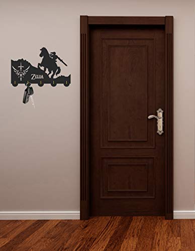 Zelda Key Hooks-Unque Game Theme Decor Wall Hooks Heavy Duty 20LB(Max),Wall Décor,Wood Coat Hooks, Key Holder,Key Hanger for Wall、Entryway and Kitchen