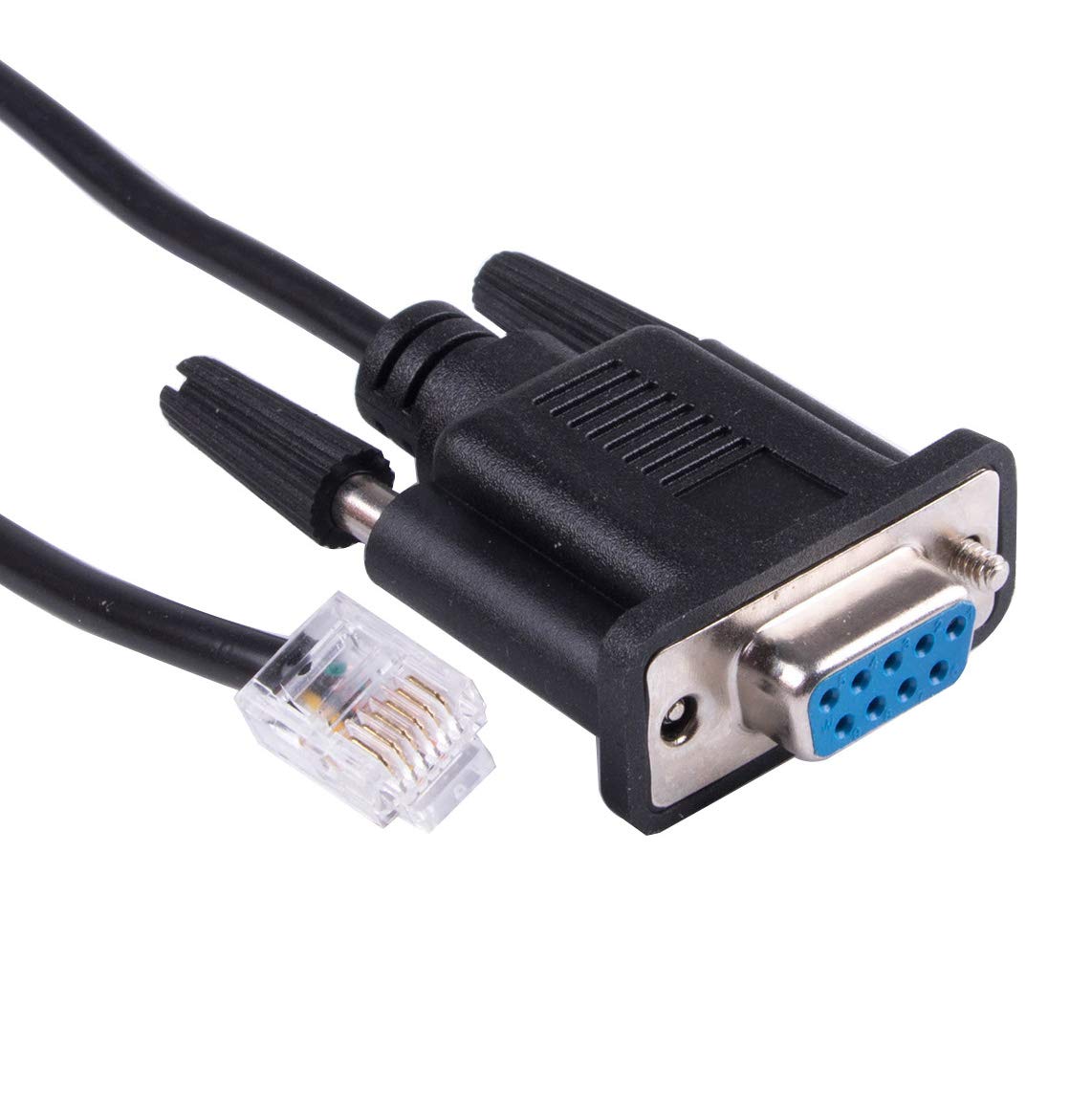 Suamdoen DB9 to RJ11 RJ12 6P6C LAN Network Serial Console Cable for Sevo Drive Leadshine Stepper Communication