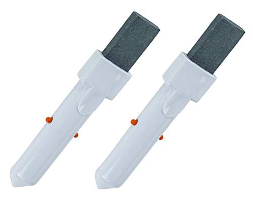 ATIE Pool Pumice Stone with EZ-Clip Handle to Reomve Erase Rust Stain Spot in Concrete Plaster Pool Spa and Calcium Deposit on Pool Tile (2 Pack)