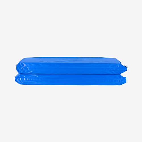 KinderMat, 1" Thick, 4-Section Rest Mat, 45" x 19" x 1", Red/Blue with Grey Binding, Great for School, Daycare, Travel, and Home, Made in The USA