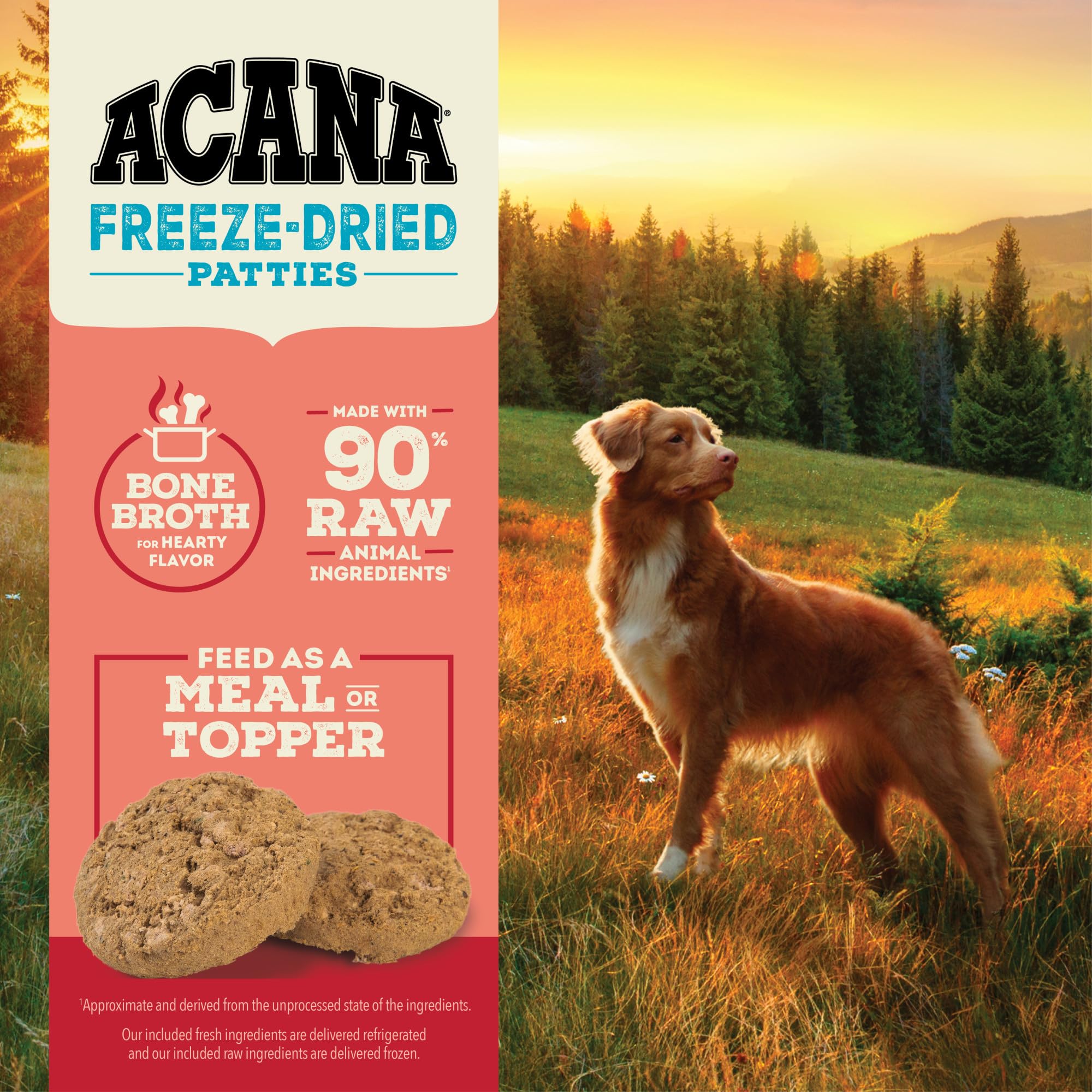 ACANA Freeze Dried Dog Food Meal & Topper, Grain Free High Protein Farm-Raised Beef Recipe, 14oz
