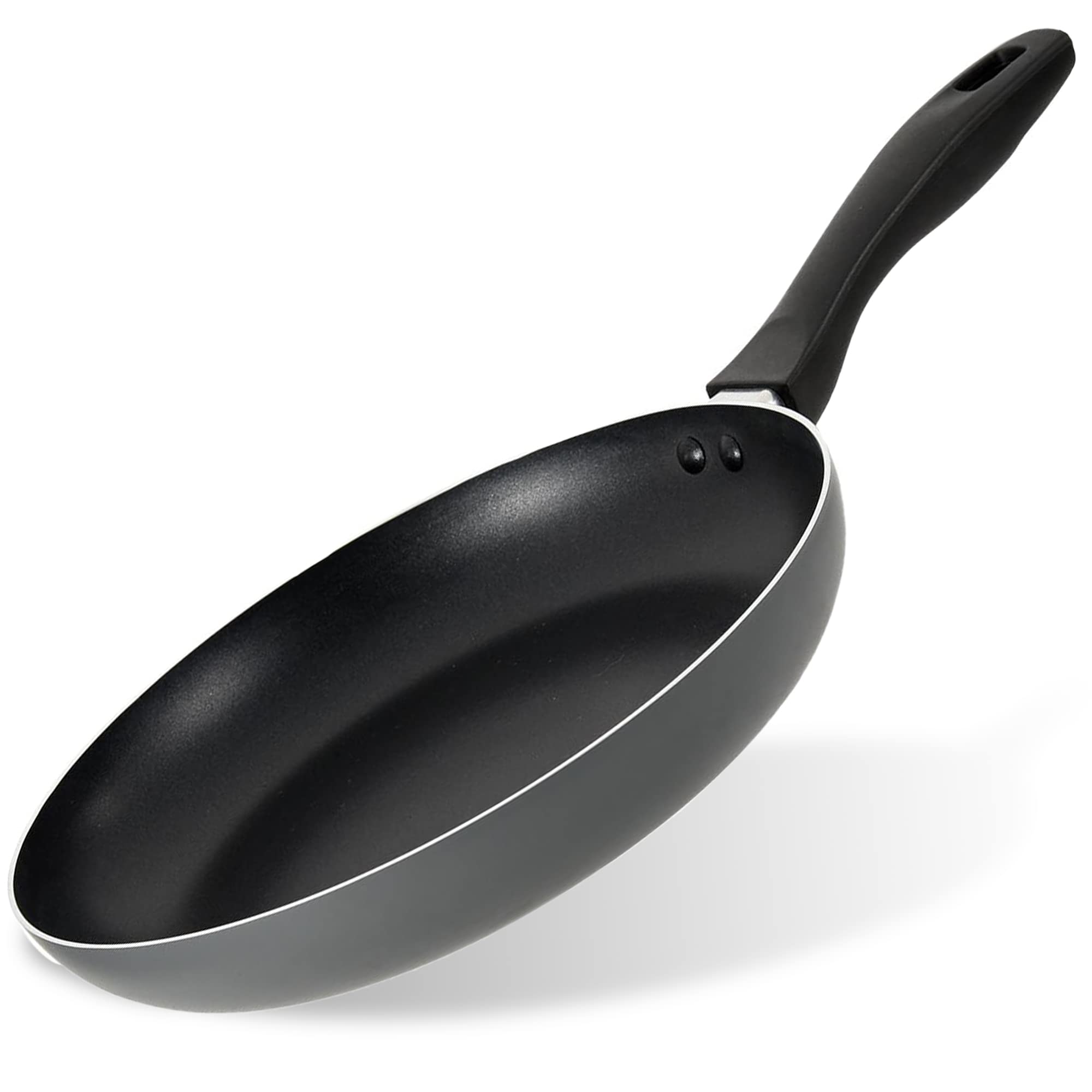 Alpine Cuisine Aluminium Nonstick Coating Frying Pan Gray 8in with Ergonomic Bakelite Handle & Healthy Cooking Pan, Ideal for Family, Durable & Evenly Heated, Heavy Duty & Dishwasher Safe