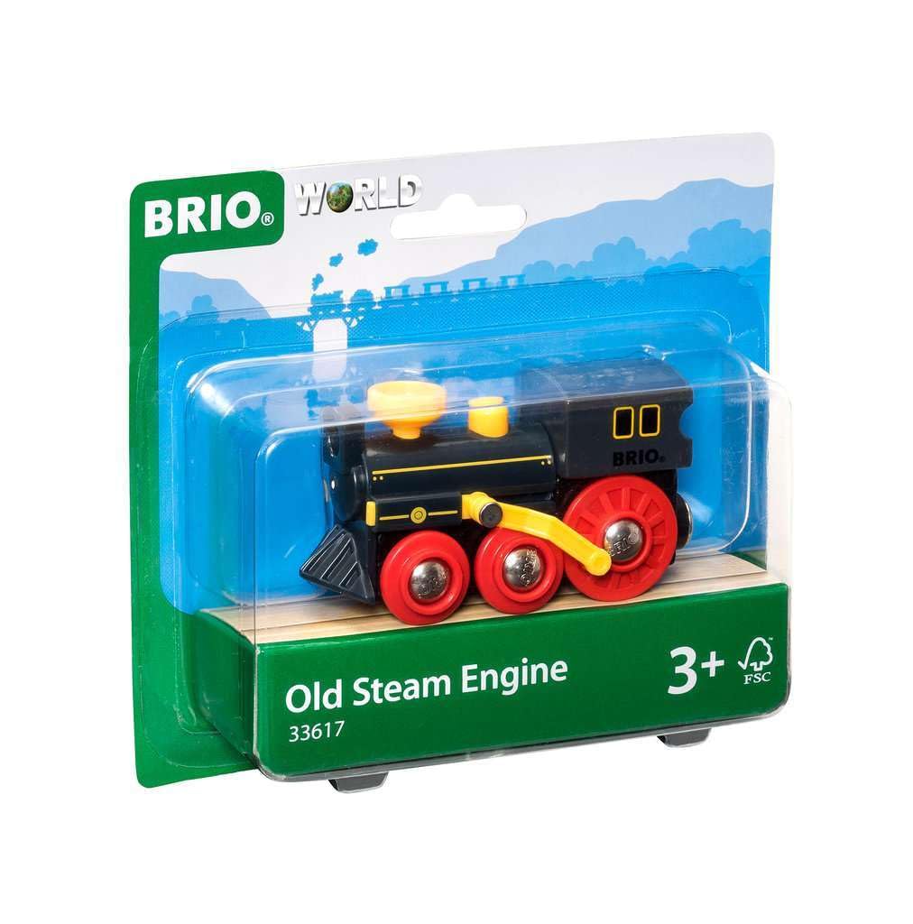BRIO Old Steam Engine - Authentic Piston Action Toy | Ideal for Imaginative Play | Fully Compatible Wooden Railway Sets | Perfect for Ages 3+