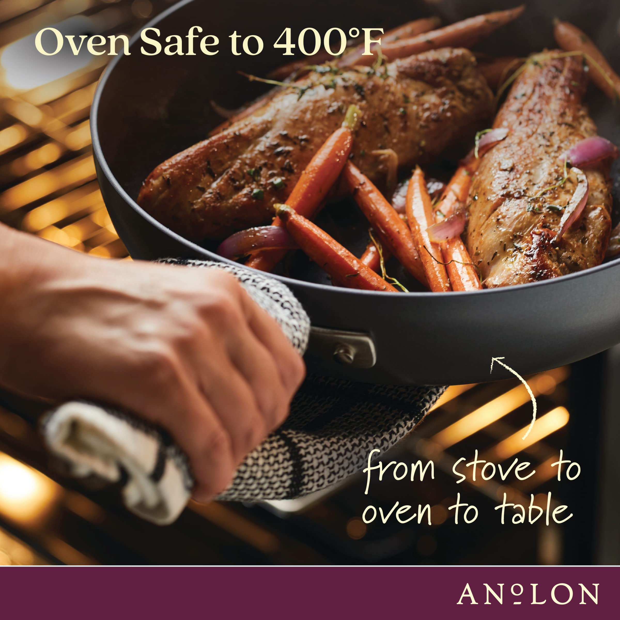 Anolon Advanced Home Hard Anodized Nonstick Frying Pan/Skillet, 10.25 Inch - Moonstone