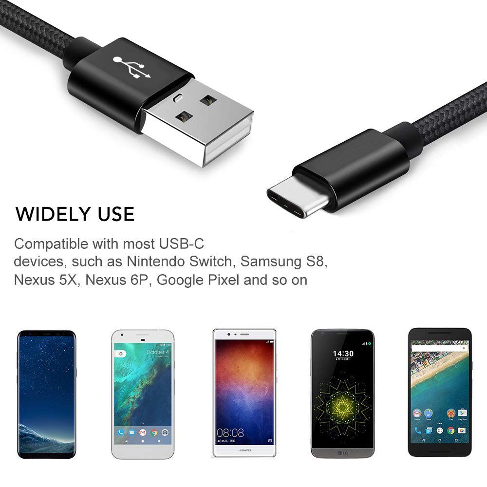 6amLifestyle Charger Cable for Nintendo Switch and Switch Lite, 6.6FT Nylon Braided Fast Charging USB Type C Charging Cable Compatible with Nintendo Switch/Lite, PS5, Xbox Series X Controller
