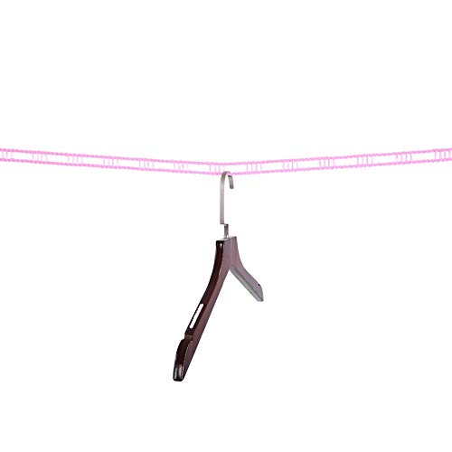 Bnineteenteam 2pcs Clothesline,Clothes Drying Rope Windproof Travel Clothesline for Indoor Outdoor Laundry Clothesline for Camping Travel & Home Use (2pcs-Pink)