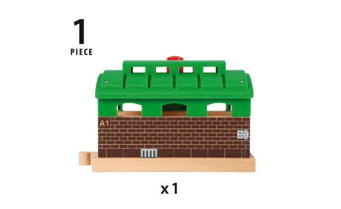 BRIO World 33574 - Train Garage - 1 Piece Wooden Toy Train Accessory for Kids Age 3 and Up
