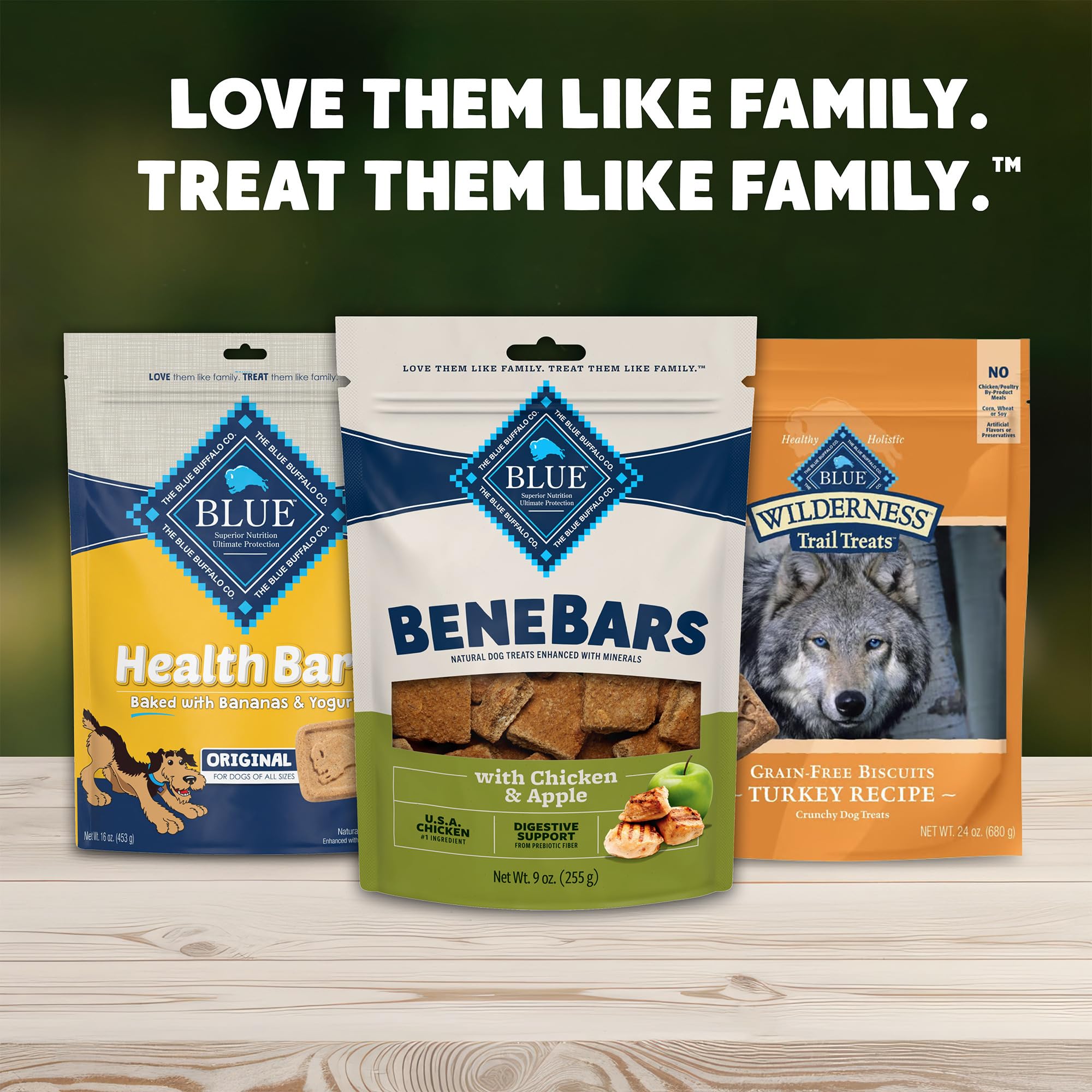 Blue Buffalo BeneBars Digestive Support Dog Treats with Prebiotic Fiber, Made with Natural Ingredients, USA Chicken & Apple, 9-oz Bag