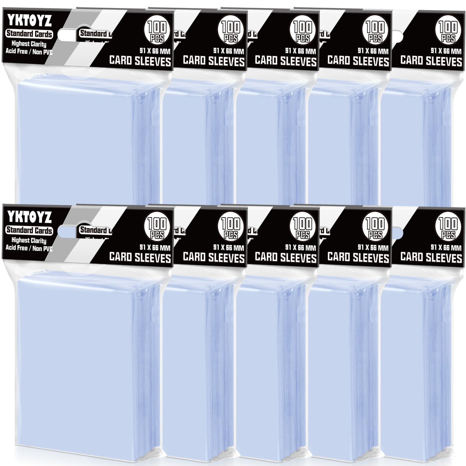 Card Sleeves Toploaders for Trading Cards, Soft Clear Baseball Card Sleeves Penny Sleeves Fit for Sprots Cards, MTG, Game Cards, Football Cards (1000)