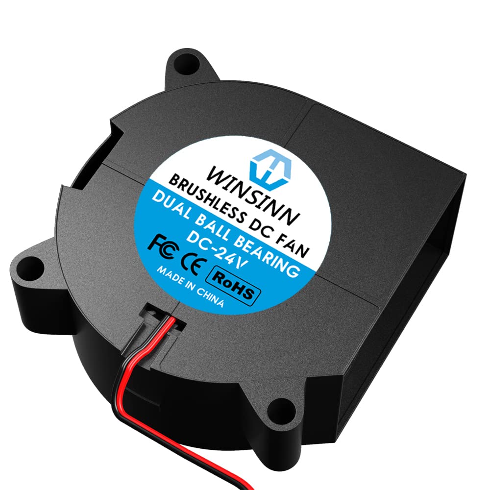 WINSINN 40mm Blower Fan 24V, 3D Printer Micro 24 Volt Fans Blower 4020 Dual Ball Bearing, 40mmx20mm 2PIN (Pack of 4Pcs)