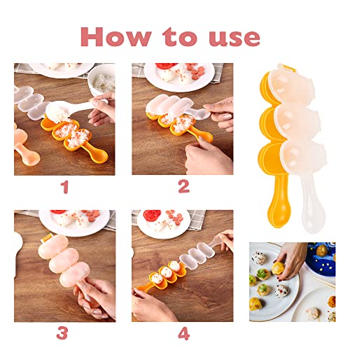 Cute Cat Sushi Mold for Kids, Musubi Maker Press, Rice Ball Mold Shaker, Classic Triangle Rice Ball Maker Mold Kit for DIY Fun Lunch Box Picnic Tool (CAT)