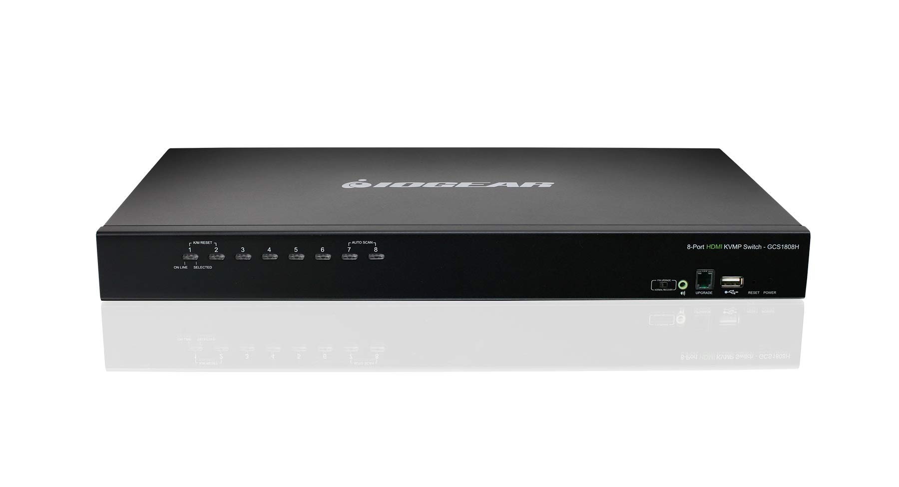 IOGEAR 8-Port USB HDMI KVM Switch – OSD – Cascade - w/USB KVM Cables Set (TAA) GCS1808H