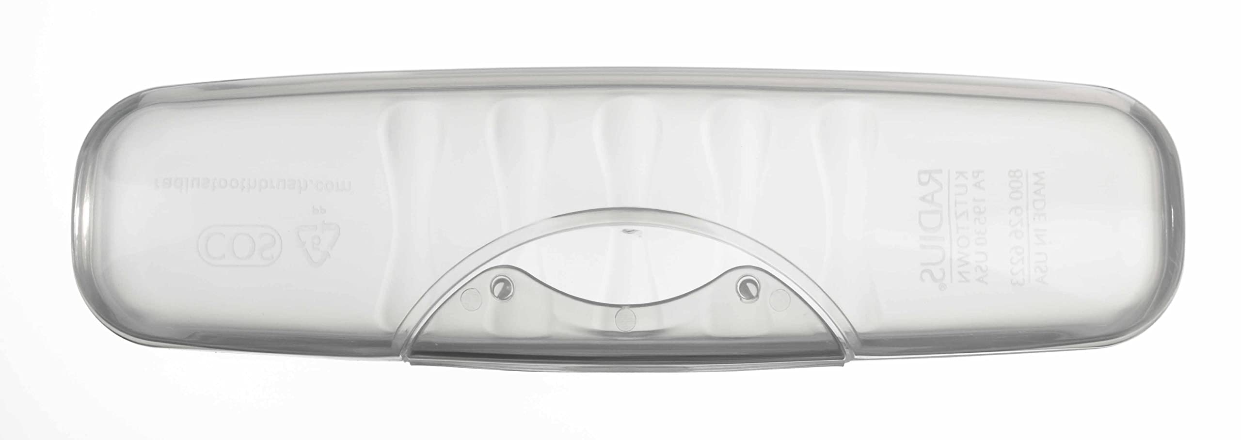 RADIUS Toothbrush Big Brush with Replaceable Brush Head BPA Free ADA Accepted - Right Hand - Marble Brush with Clear Case