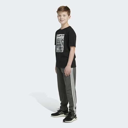 adidas Boys' Short Sleeve Sports Tee T-Shirt, Black, Large
