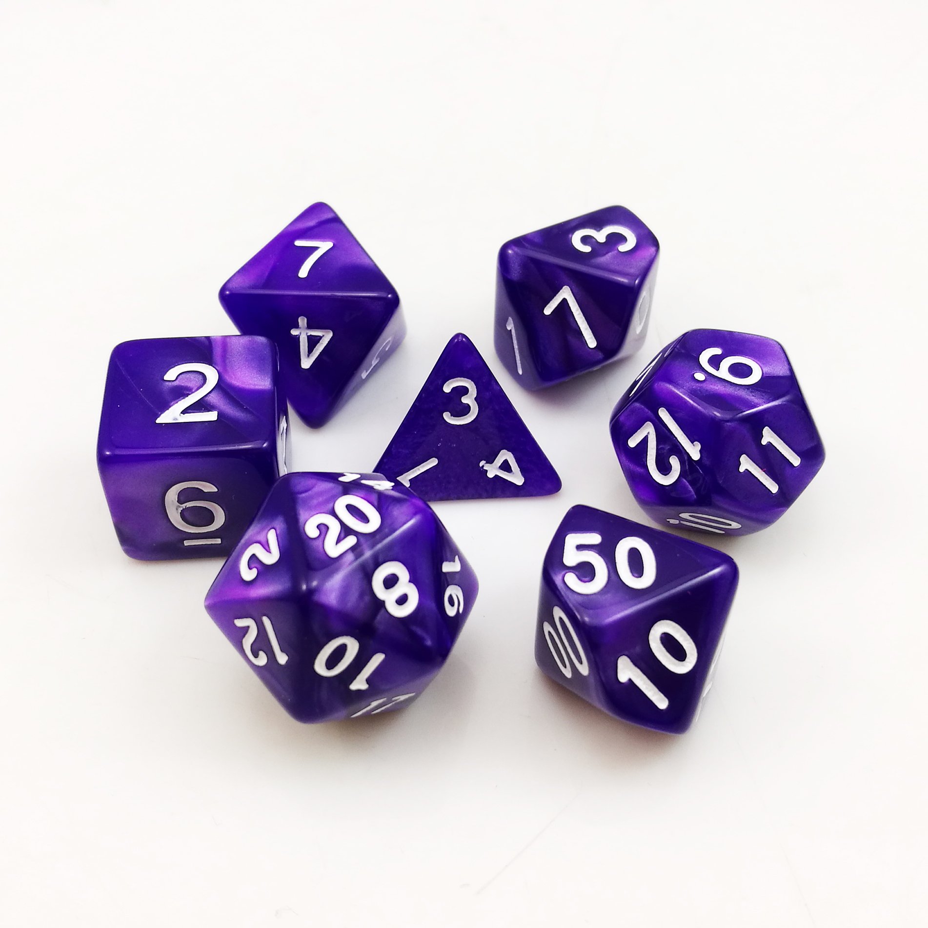 Bescon Multi-Colored RPG Dice Pack of 126 Polyhedral Dice 18 Complete Sets of 7 Dice 18 Red Velvet Bag Packaging