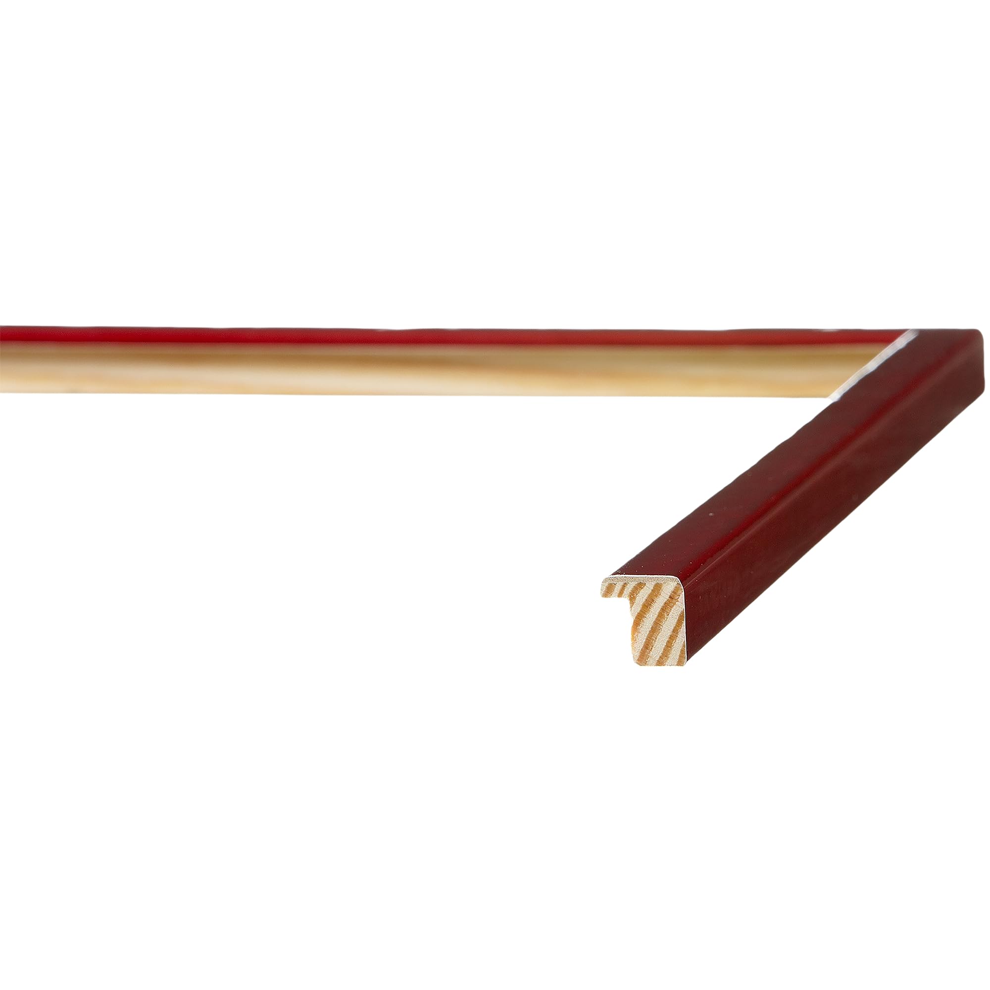 8" x 10" Shimmering Red Narrow Width Table Top Frame - 100% Natural Wood & High Definition Glass, Used Vertically or Horizontally for Tabletop Display Contemporary Style Frame