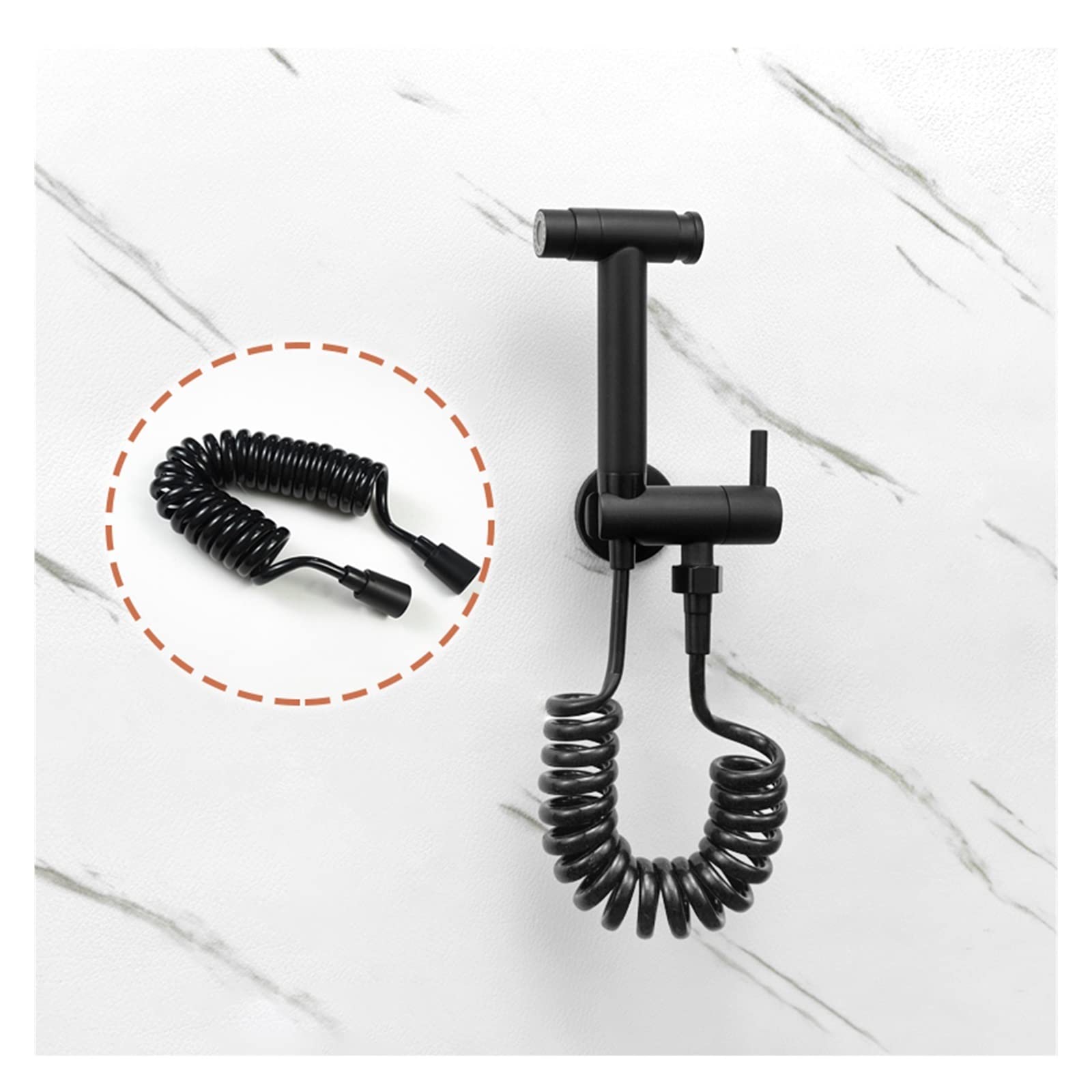 Spring Plumbing Telephone Line Flexible Water Hose Toilet Bidet Sprayer G 1/2 Connection Bathroom Accessories 1.5m/2m/3m ( Color : White , Size : 200cm )
