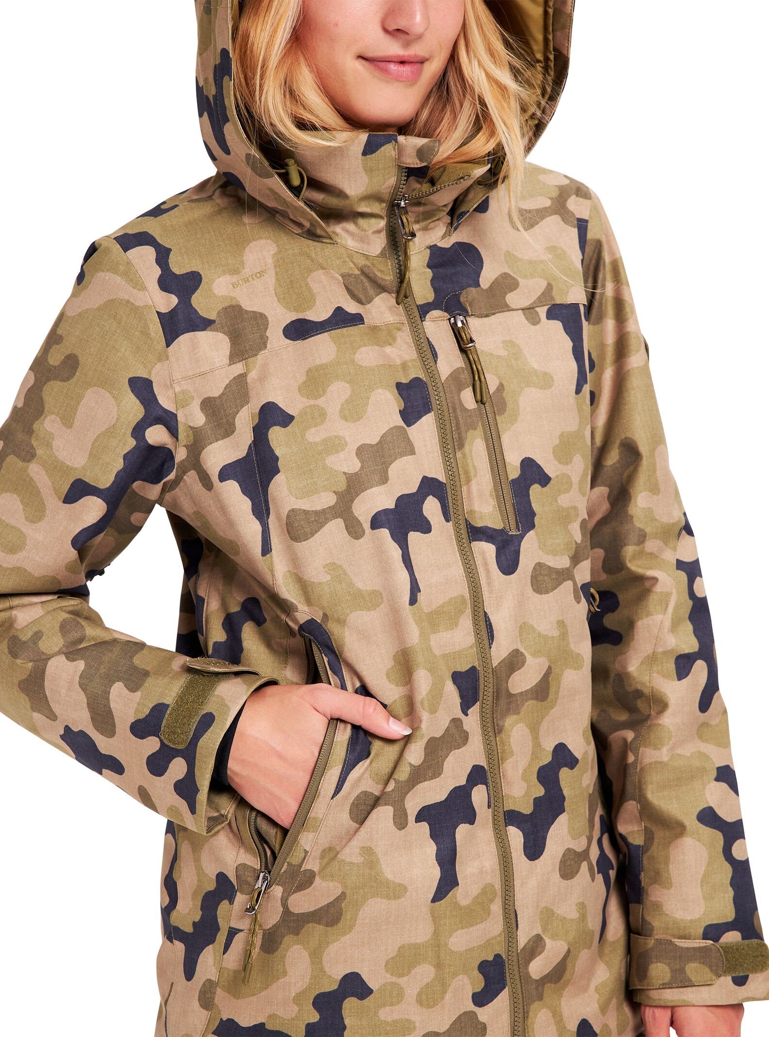 Burton Women's Standard Lelah Jacket, Martini Olive Terra Camo, Medium