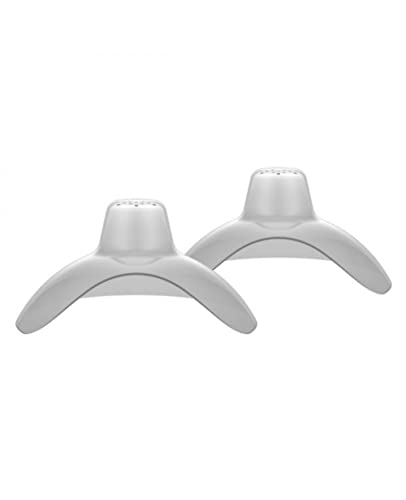 Dr. Brown’s Nipple Shields with Case, Size 1 - Up to 24 mm, Stretch Fit, for Latch Difficulties, Flat/inverted Nipples, Silicone Nipple Shield