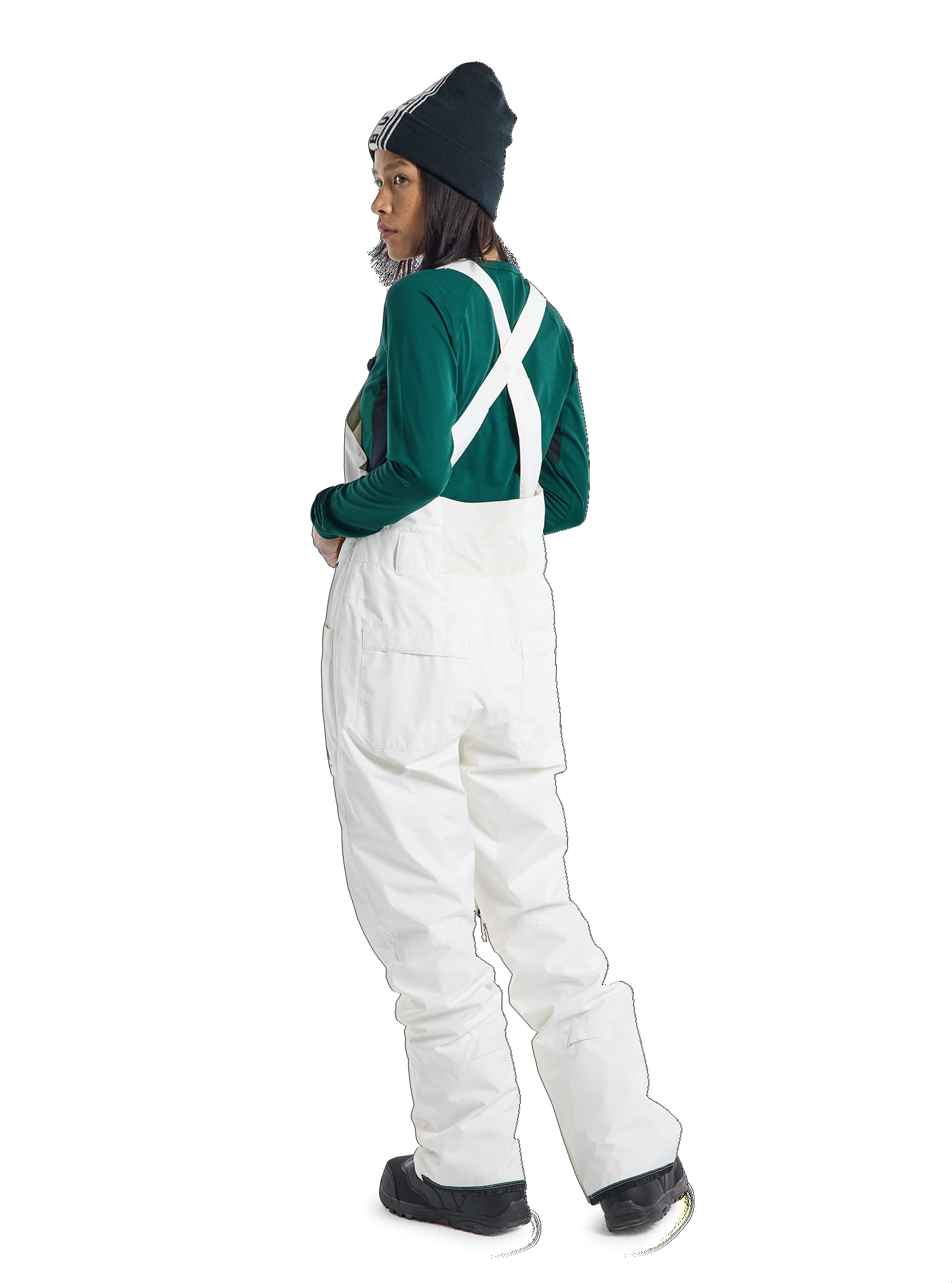 Burton Women's Avalon GORE-TEX 2L Bib Pants, Stout White, Medium