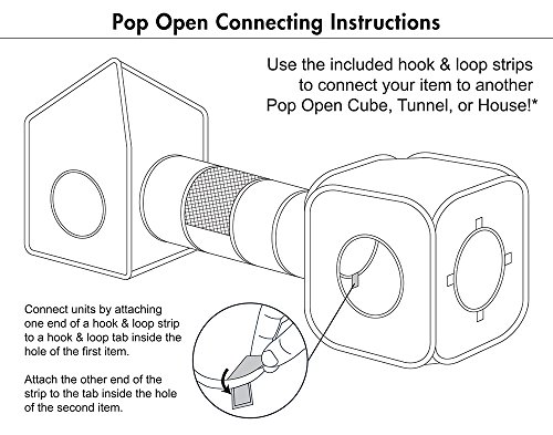 Kitty City Pop Open Jungle Combo,Collapsible Cat Cube, Play Kennel, Cat Bed, Tunnel, Cat toys