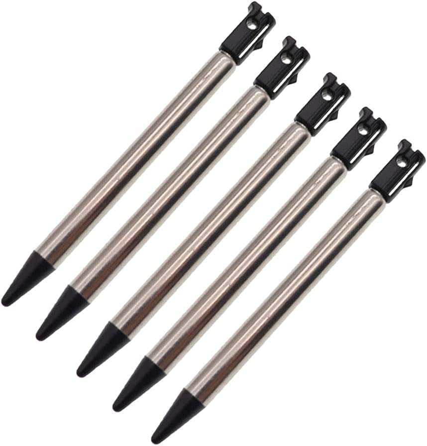 5 x Rymfry Metal Telescopic Stylus Touch Screen Pen Replacement for Nintendo 3DS NDSL