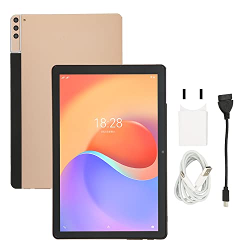 AMONIDA 10 Inch Tablet, 5G WiFi 12GB RAM 128GB ROM Calling Tablet Fast Charging Support 100-240V for Reading for Android 11.0 (US Plug)