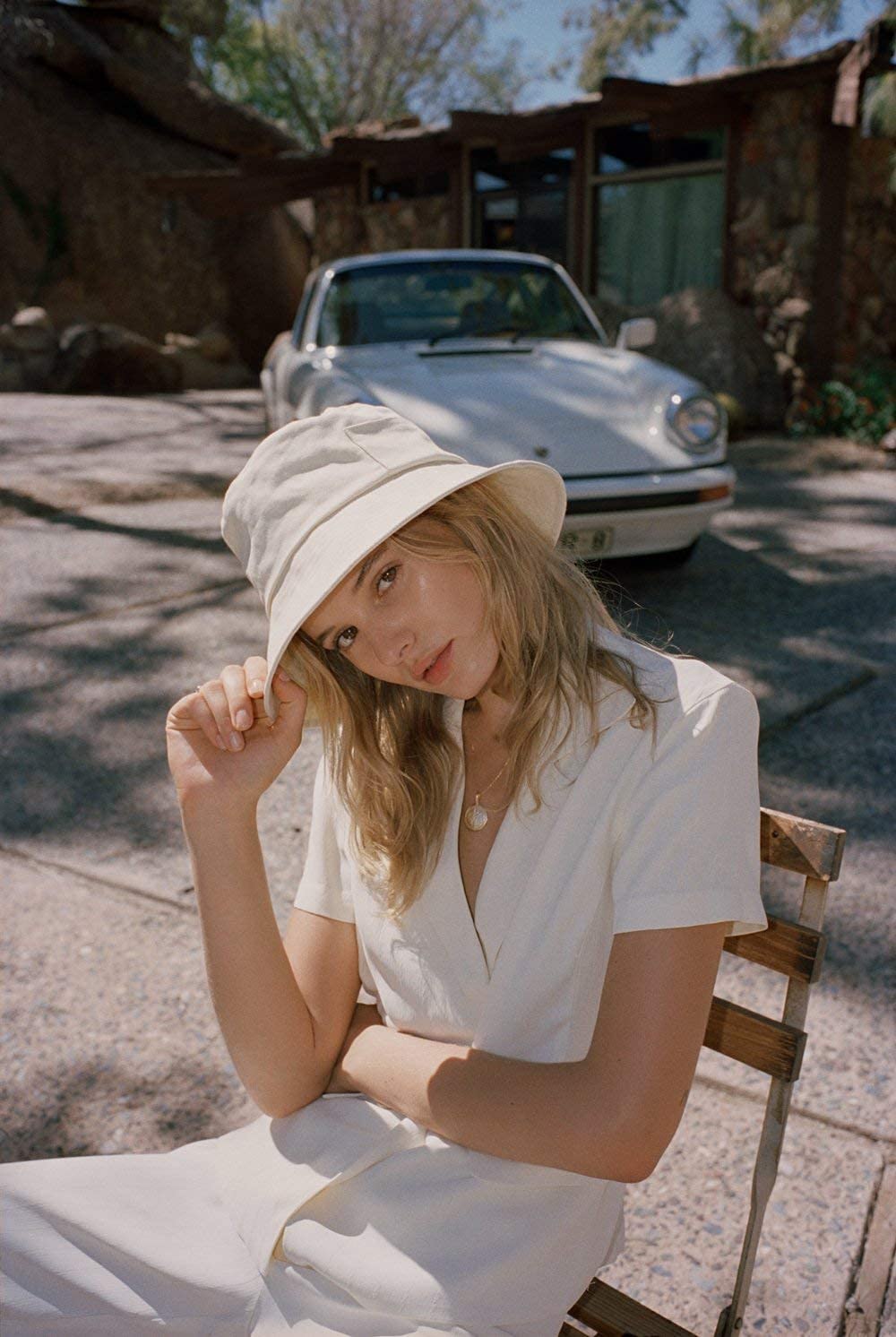 Lack of Color Women's Wave Cotton Canvas Bucket Hat (Beige, Small/Medium)