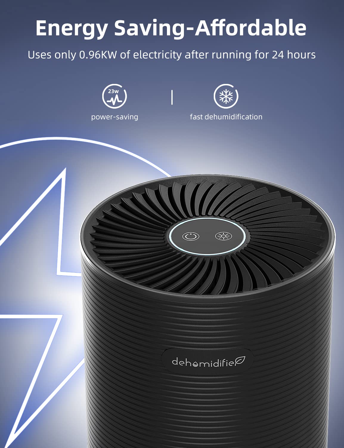 Dehumidifiers, Small Dehumidifiers for Home Bedroom 2300 Cubic Feet with Auto-off, Ultra-Quiet Mini Dehumidifier with Lights Energy Saving for Basement Bathroom Office RV