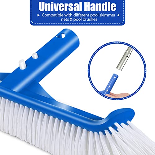 Almcmy Swimming Pool Cleaning Kit,57 Inch Long Handle Swimming Pool Cleaning Brush,Pool Cleaning Set with Pool Skimmer Net,Best for Above Ground Pools,Spas,Ponds - Blue