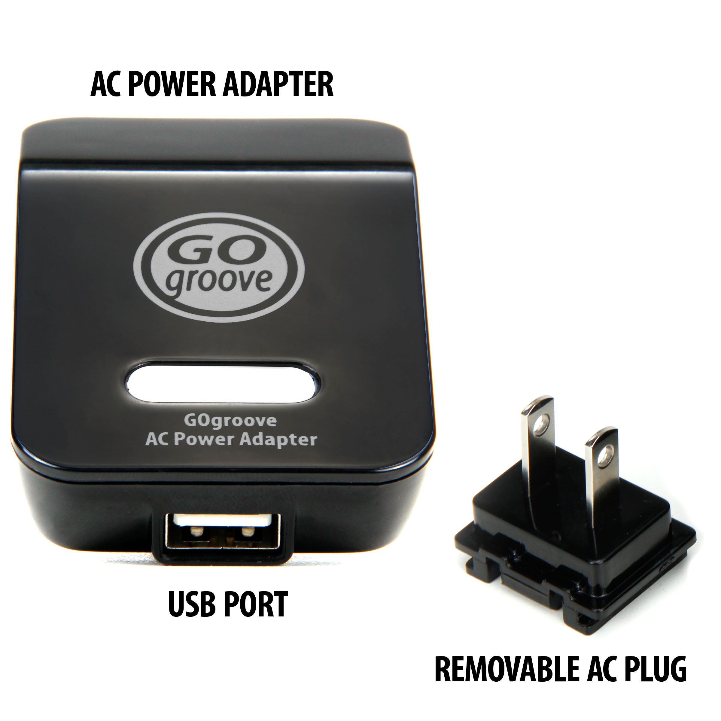 GOgroove Universal Fitness Tracker USB Power Adapter Wall Plug - Compatible with Fitbit Charge, Inspire, Versa, Ionic, Alta HR, Fossil, Samsung, Lintelek, LETSCOM and More Fitness Trackers