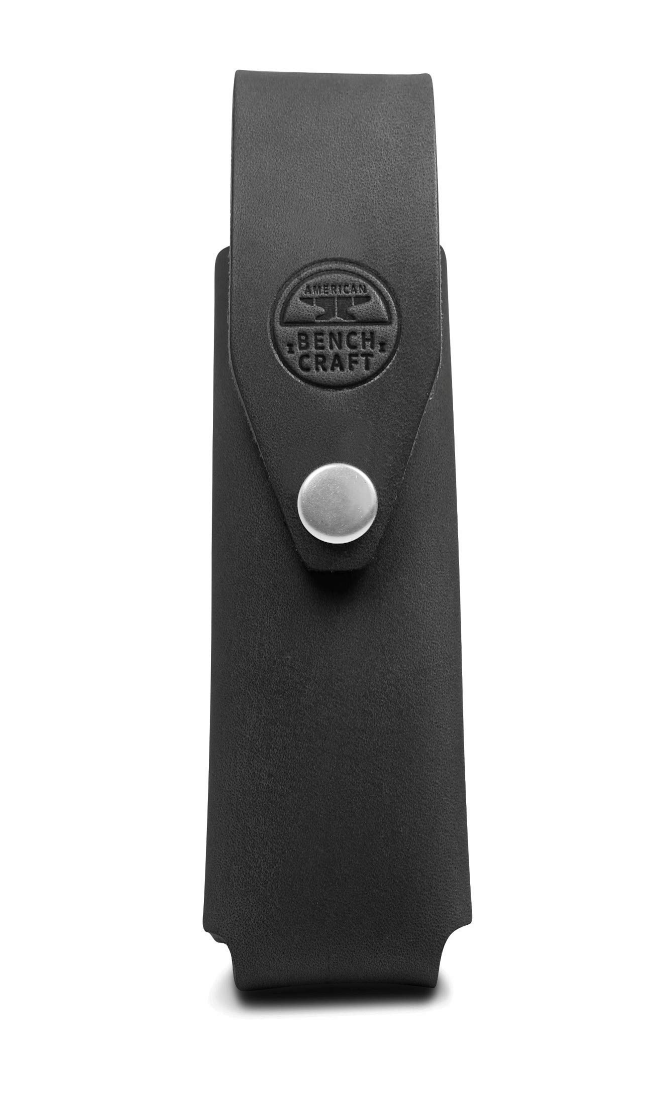 American Bench Craft Riveted Leather Sheath fits Buck 110 Folding Hunter Knife - Leather Knife Sheath (Black)