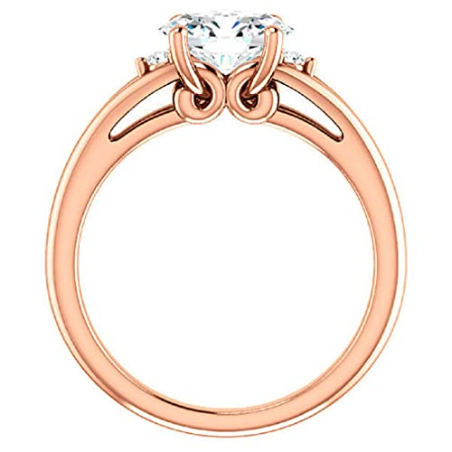 925 Silver, 10K/14K/18K Solid Gold Moissanite Engagement Ring, 2.75 CT Oval Cut Handmade Solitaire Ring Diamond Wedding Ring for Women, Birthday, Gifts for Her, VVS1 Colorless