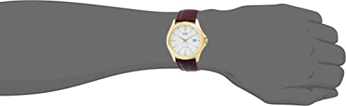 Casio MTP-1183Q-7A Men's Gold Analog Dress Watch w/Croc-Leather Band & Date