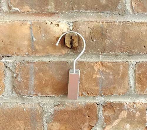NAHANCO 610ECS12 Swivel Boot Clip Hanger, Brushed Chrome, Metal Clip, 4.5β (Pack of 12)