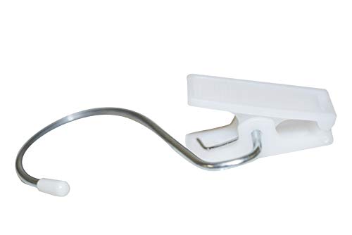 NAHANCO 610W12 Boot Clip Hanger, Chrome, White Plastic Clip, 4.5β (Pack of 12)