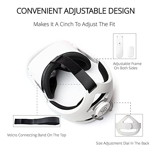 Adjustable Head Strap Compatible with Oculus Quest 2 VR Headset