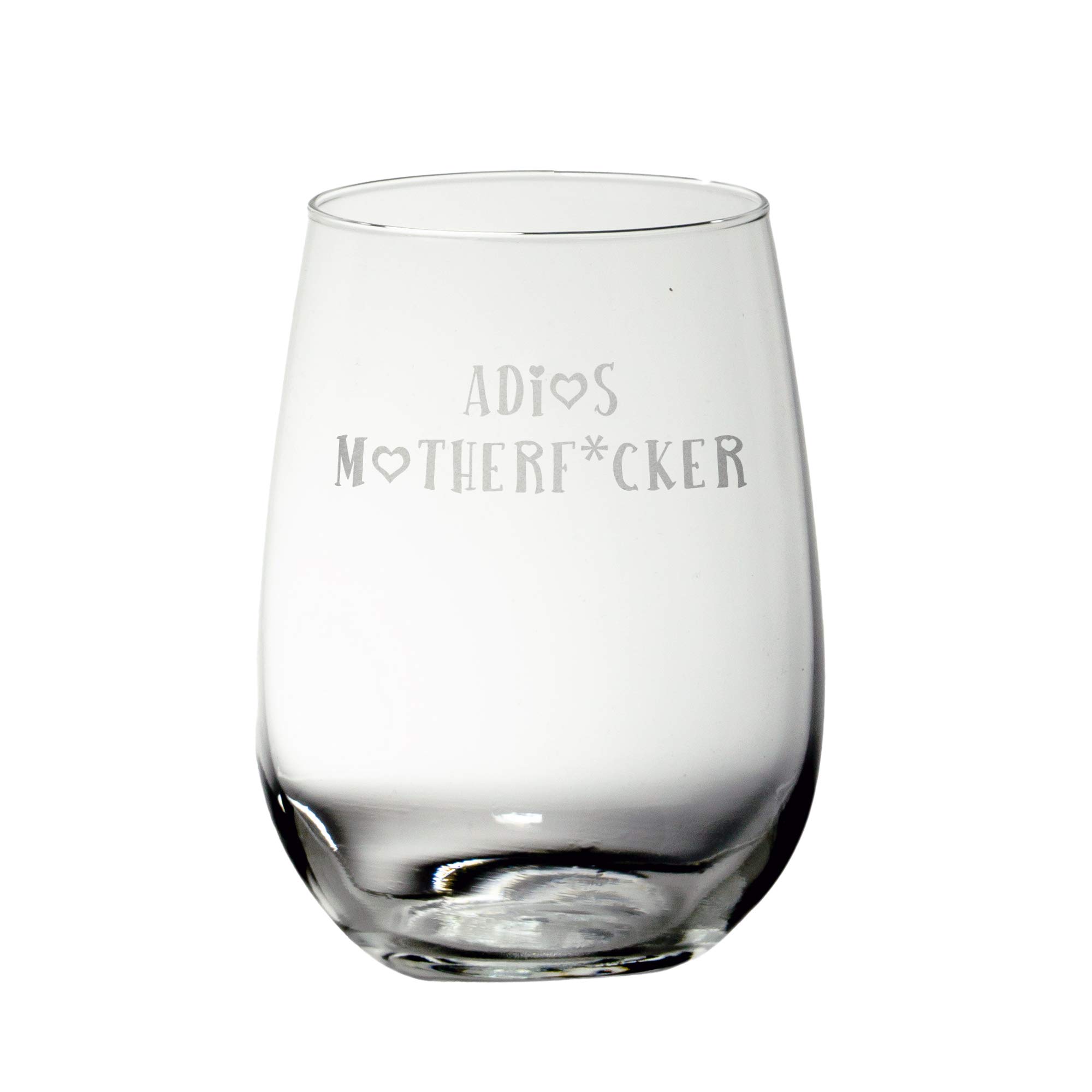 Adios Motherf*cker Etched Glass (Stemless wine)