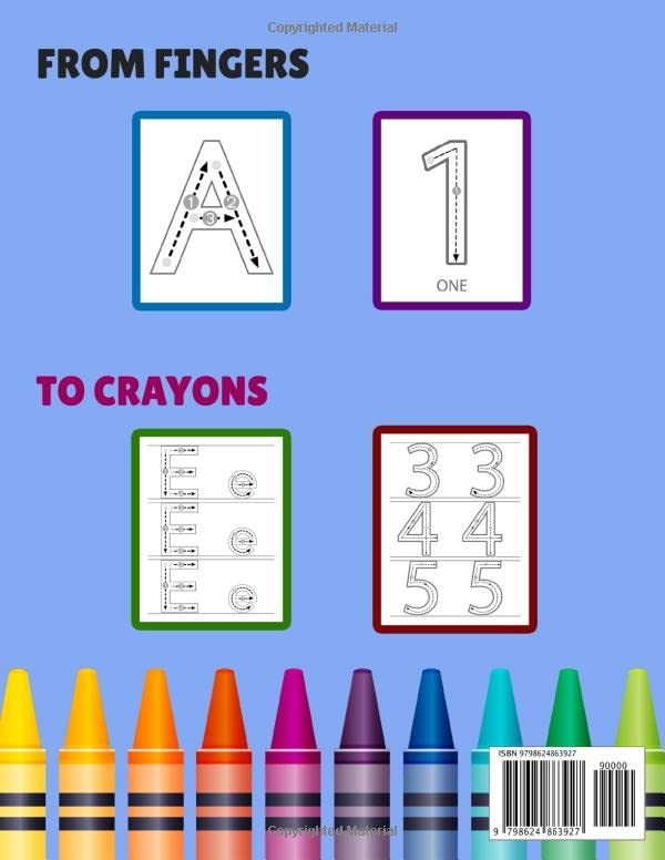 Big Letter Tracing for Preschoolers and Toddlers: Handwriting Workbook for Kids, Homeschool Preschool Learning Activities, Alphabet Book Plus Numbers ... to Crayons. Educational for 2,3,4 years old