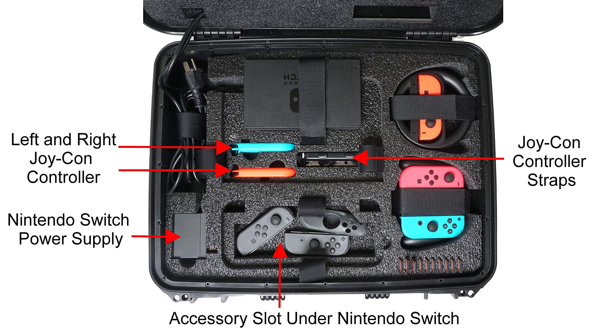 Case Club Waterproof Pre-Cut Portable Gaming Station to Fit Nintendo Switch