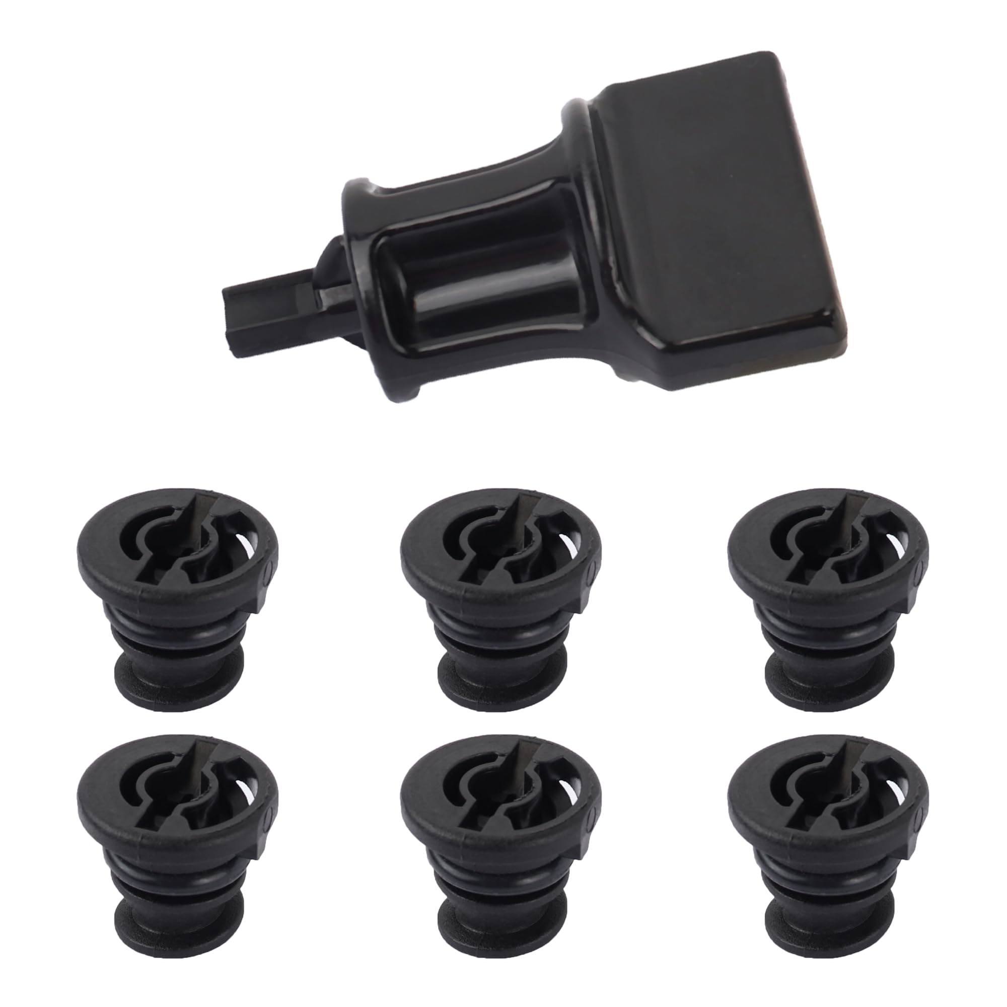 6PCS Oil Drain Plug & 1PCS Oil Drain Plug Removal Tool - OEM#06L103801 Oil Pan Drain Plug Compatible with Audi Volkswagen - Ideal Automotive Replacement Engine Oil Drain Plugs
