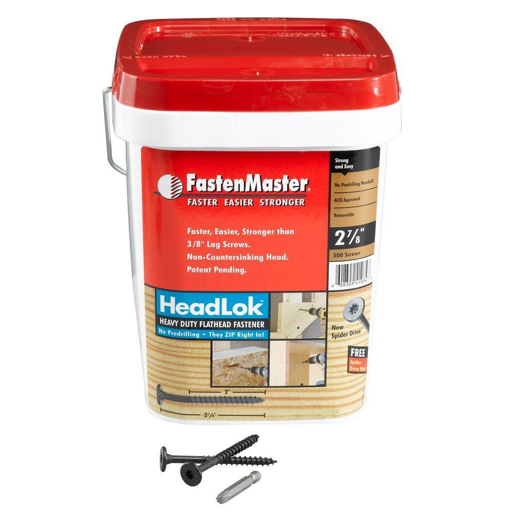 FastenMaster HeadLok No. 10 x 2-7/8 in. L Spider Hex Head Epoxy Steel Wood Screws 500 pk